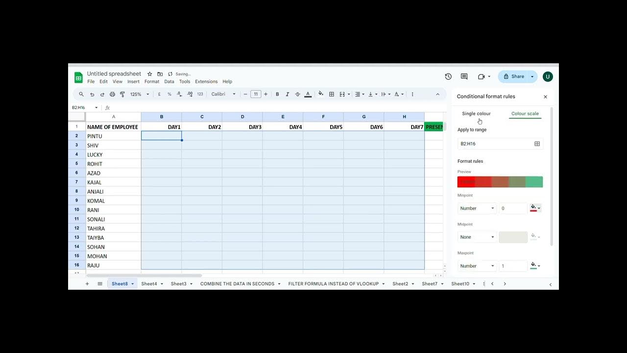 Track Attendance Efficiently in Excel with Conditional Formatting - YouTube