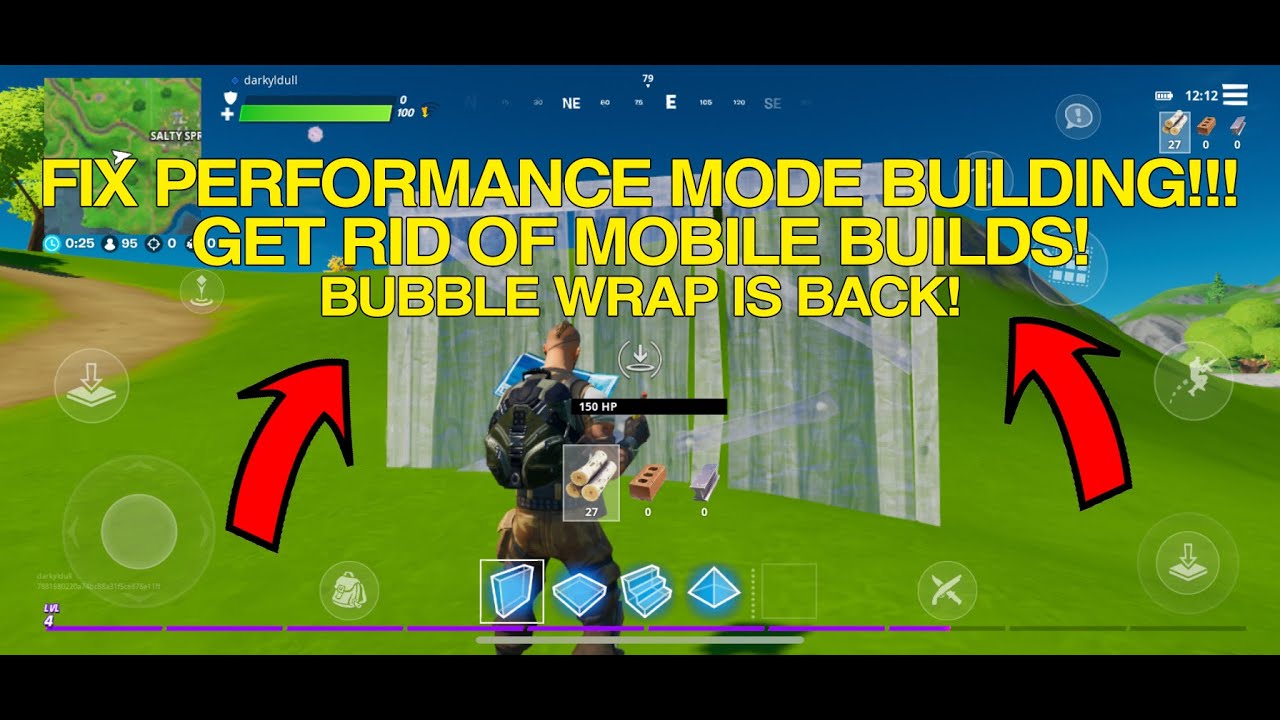 How To Fix Fortnite Performance Mode Building! Get Bubble Wrap Builds ...