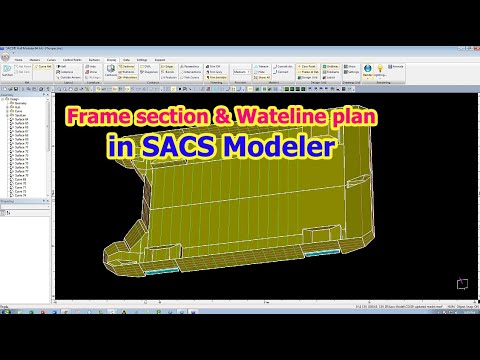 How to create the Frame Section & Waterline plan in Sacs Modeler - YouTube