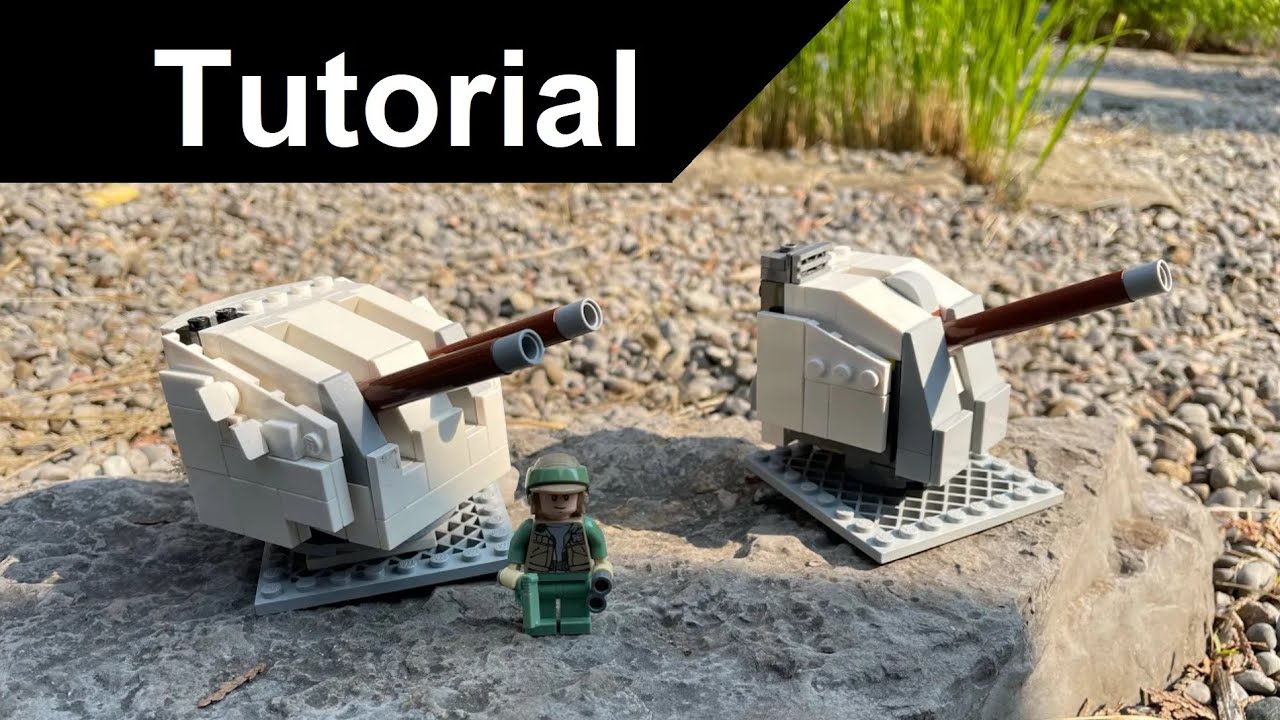 LEGO US 5"/38 Naval Guns Tutorial - YouTube