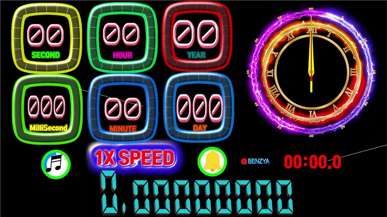 multilevel 0~999,999,999.999 countup timer alarm🔔 - YouTube