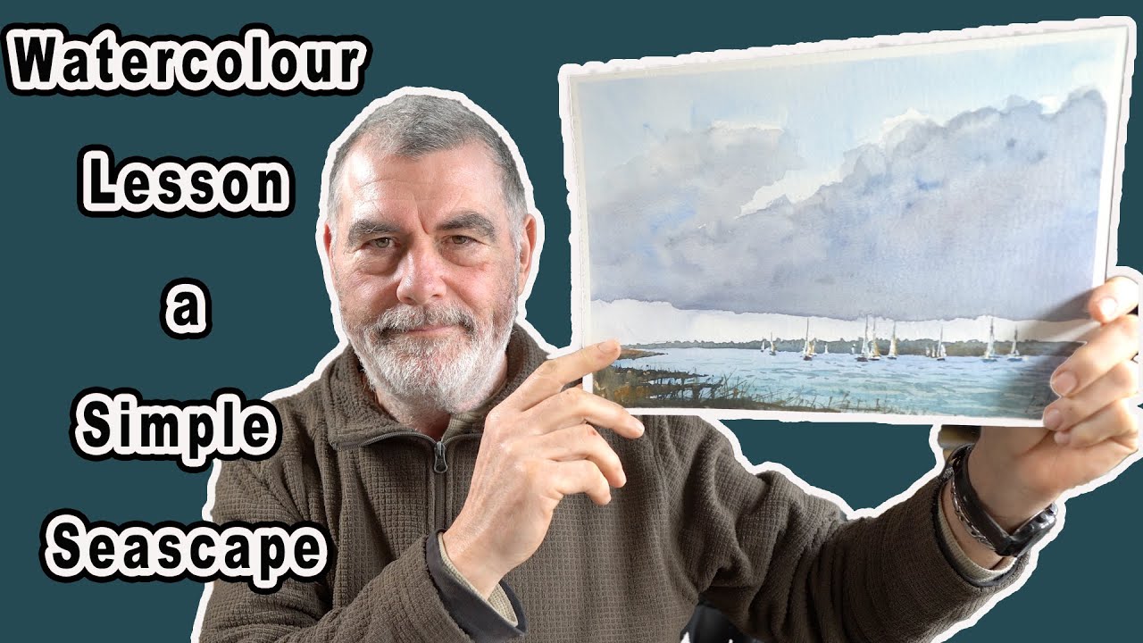 A Watercolour Lesson - A Simple Seascape - YouTube