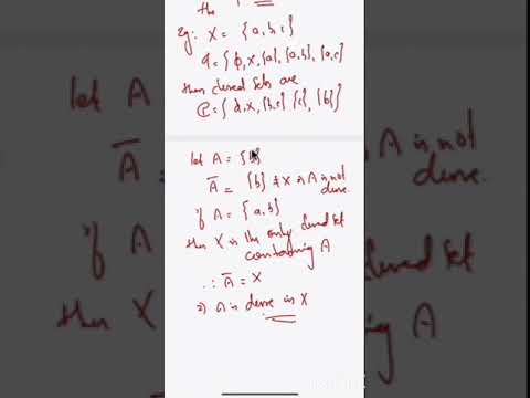 Topology- Dense set and characterization - YouTube