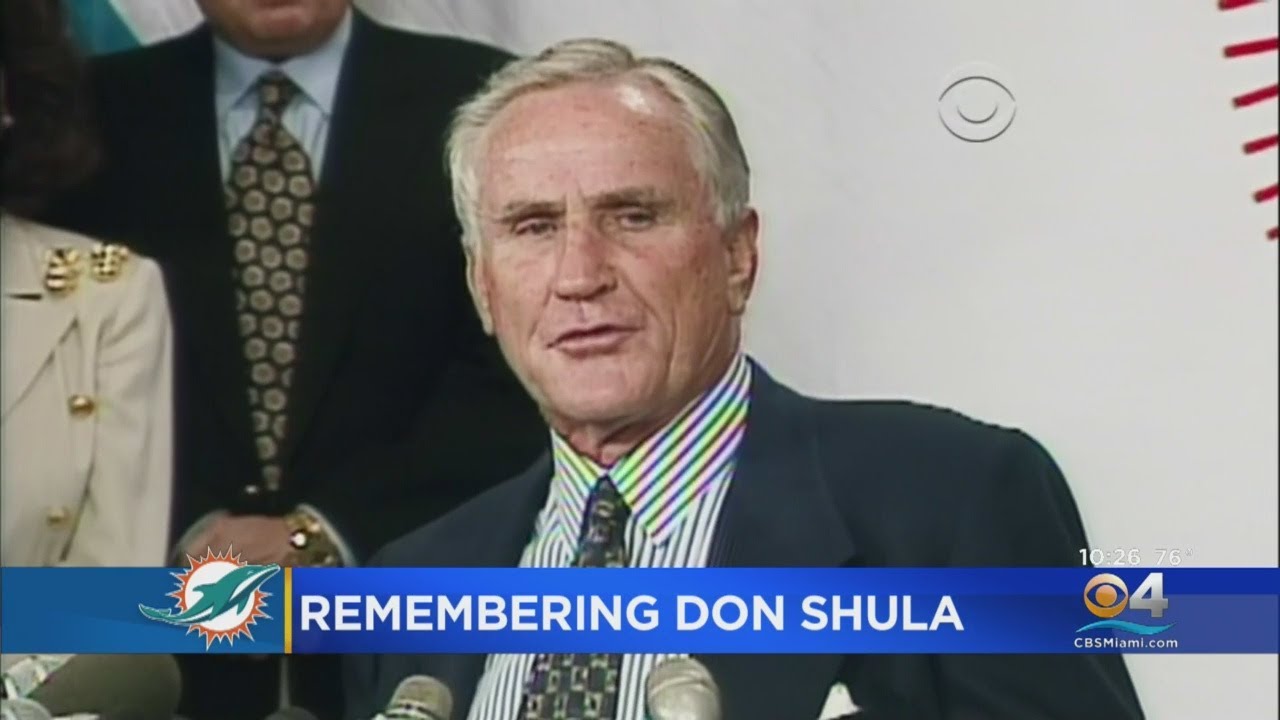 WEB EXTRA; Legendary Miami Dolphins Coach Don Shula Has Died - YouTube