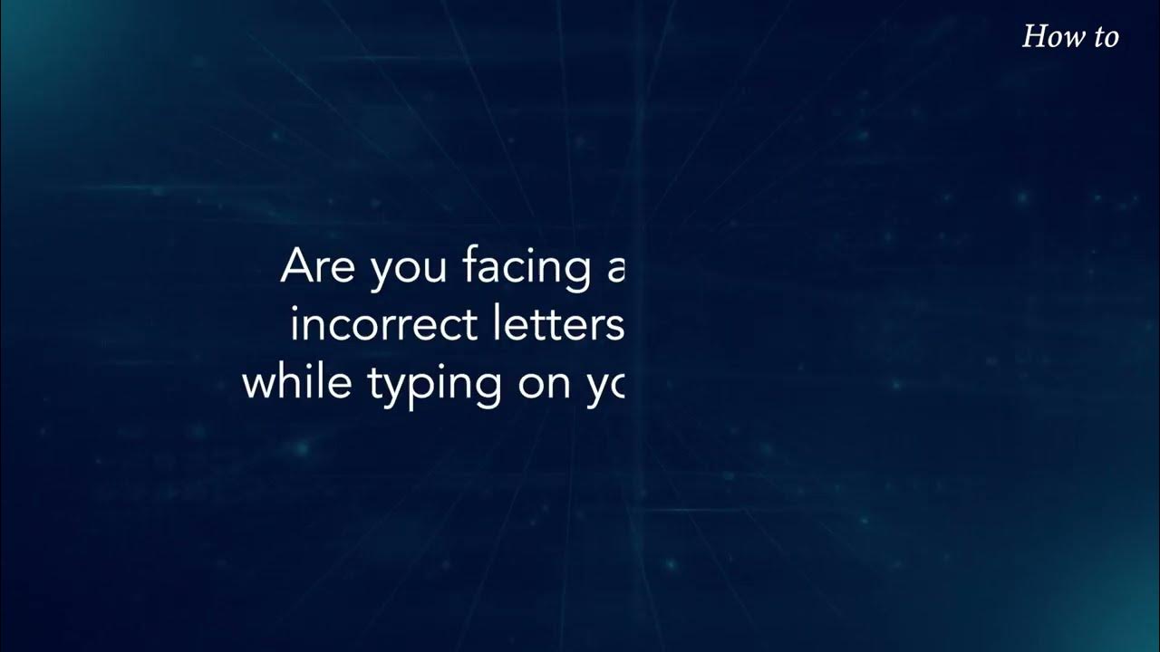 How to Fix a Keyboard Typing Wrong Characters - YouTube