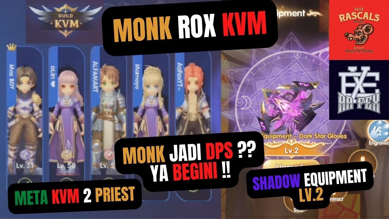 MONK ROX KVM - MONK HASTE DPS SE-LV2 YA BEGINI !?- META KVM 2 PRIEST ...