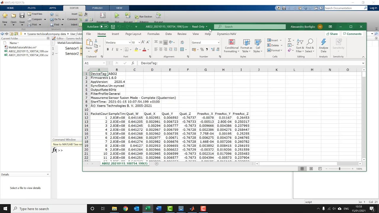 Xsens Tutorial Import CSV From Xsens DOT In Matlab YouTube Xsens Tutorial Import CSV From Xsens DOT In Matlab YouTube