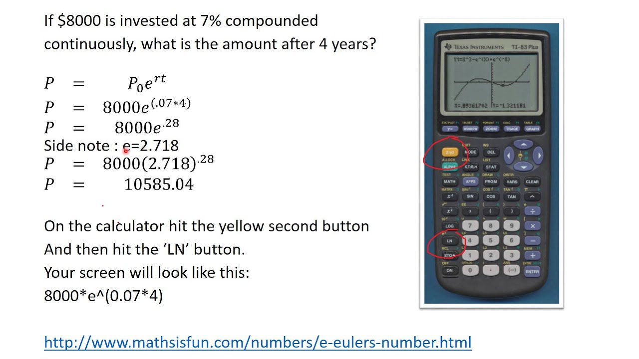 Continuously Compounded Interest - YouTube