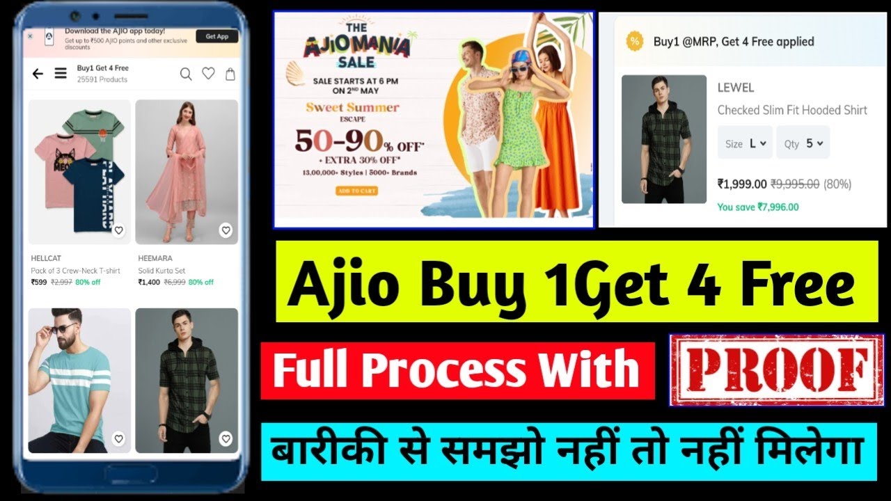The Ajio Mania Sale 2023 | Ajio Offers Today | How To Avail Ajio Buy 1 ...