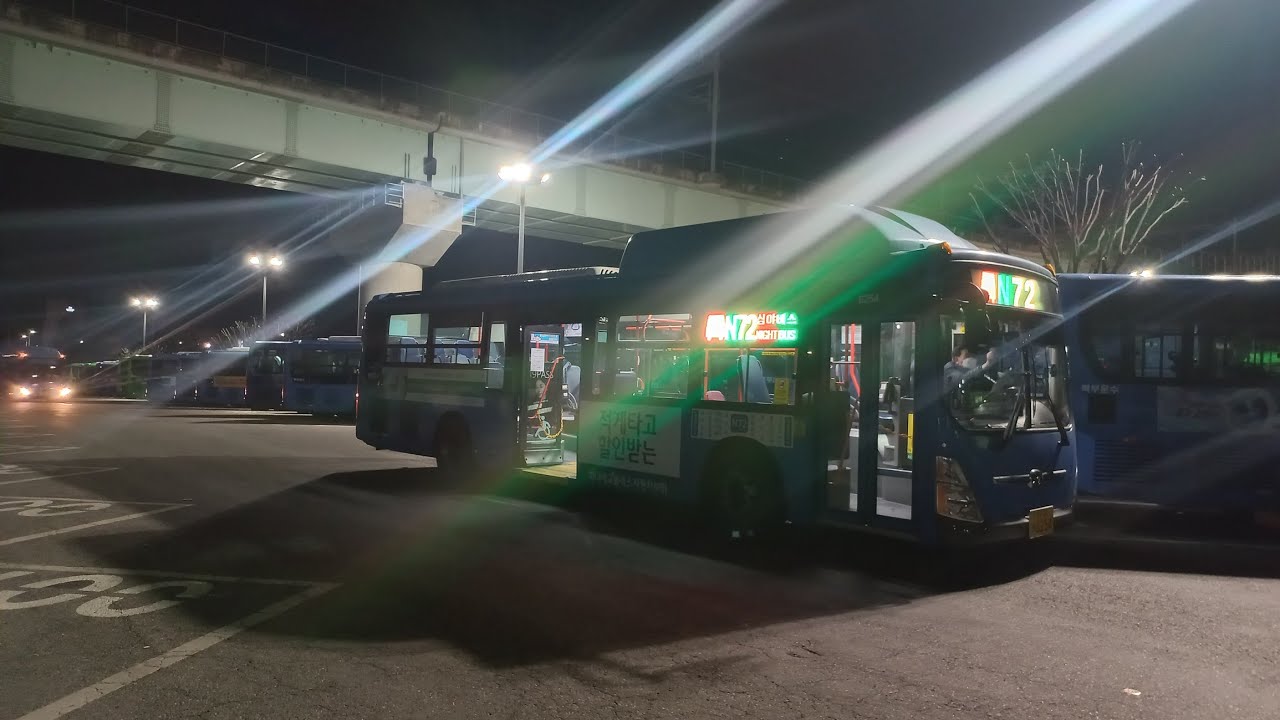 서울 북부운수 심야버스 N72번 둘러보기 - YouTube