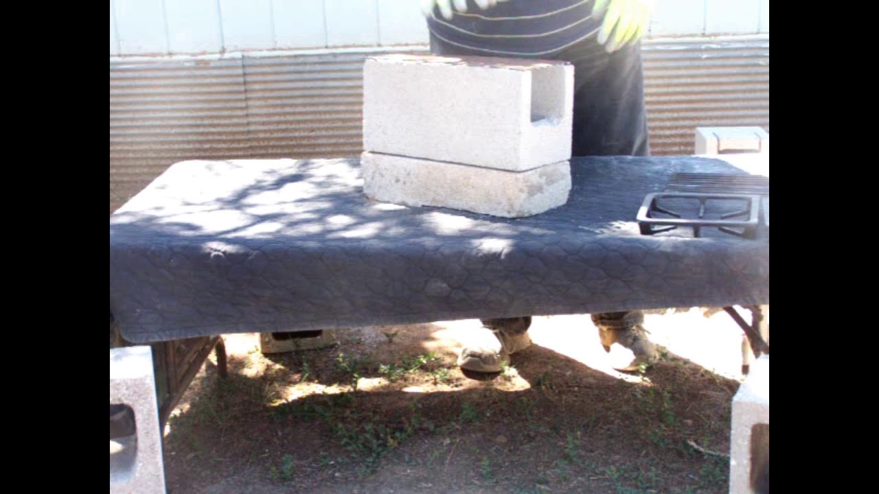 How To Build A 2 Cinder Block Rocket Stove - Part 5 - YouTube