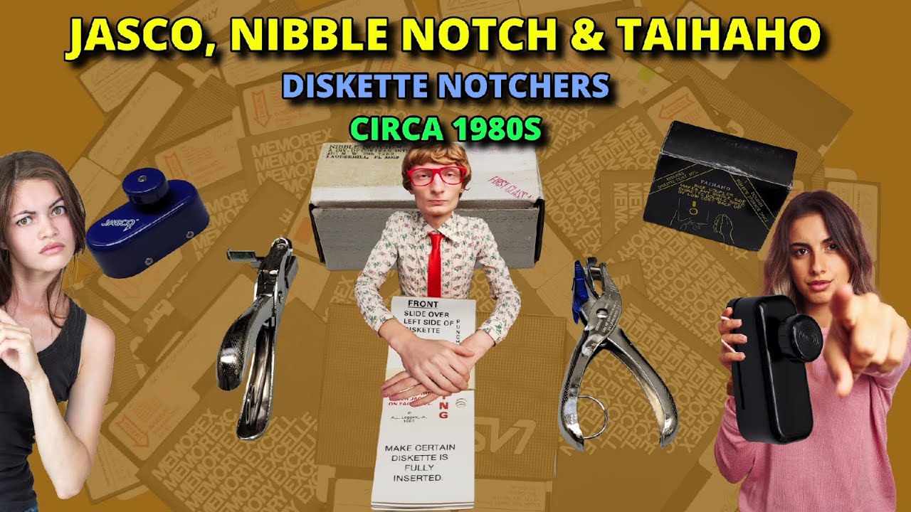 Vintage 80s Floppy Disk Notchers Tested! Jasco, Nibble Notch & Taihaho ...