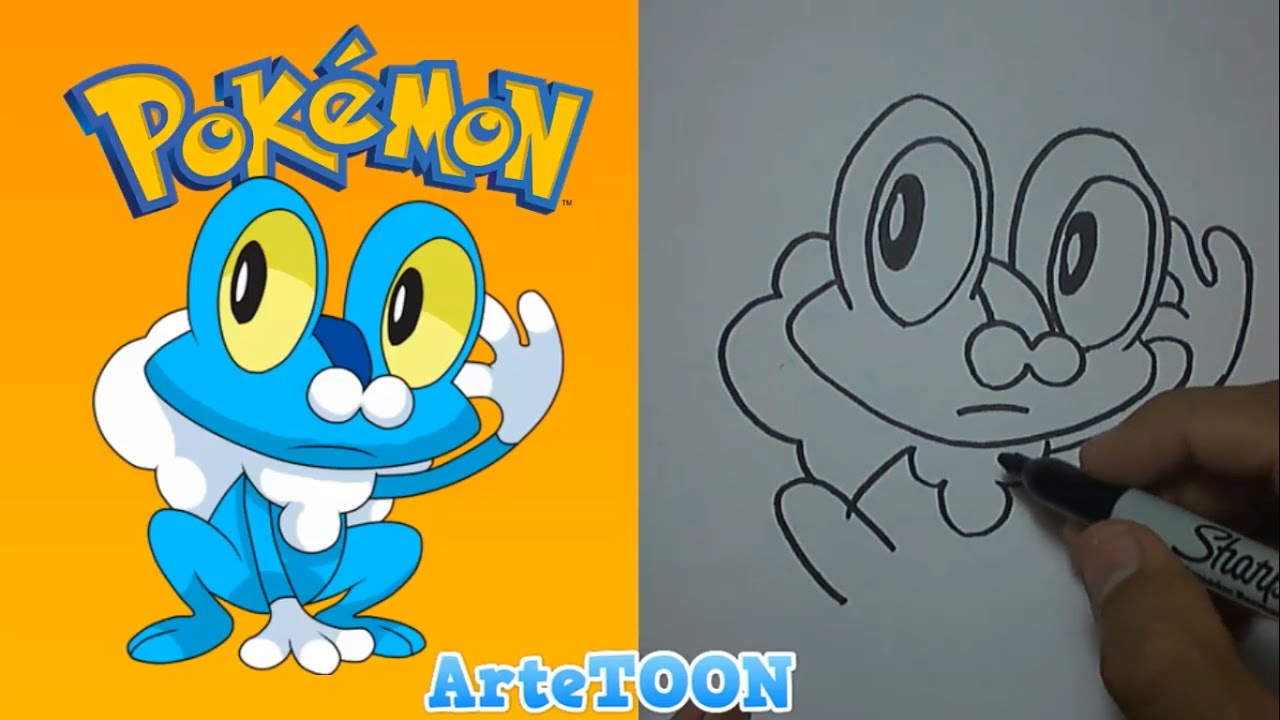 Como dibujar a Froakie l How to draw a Froakie l Pokemon - YouTube