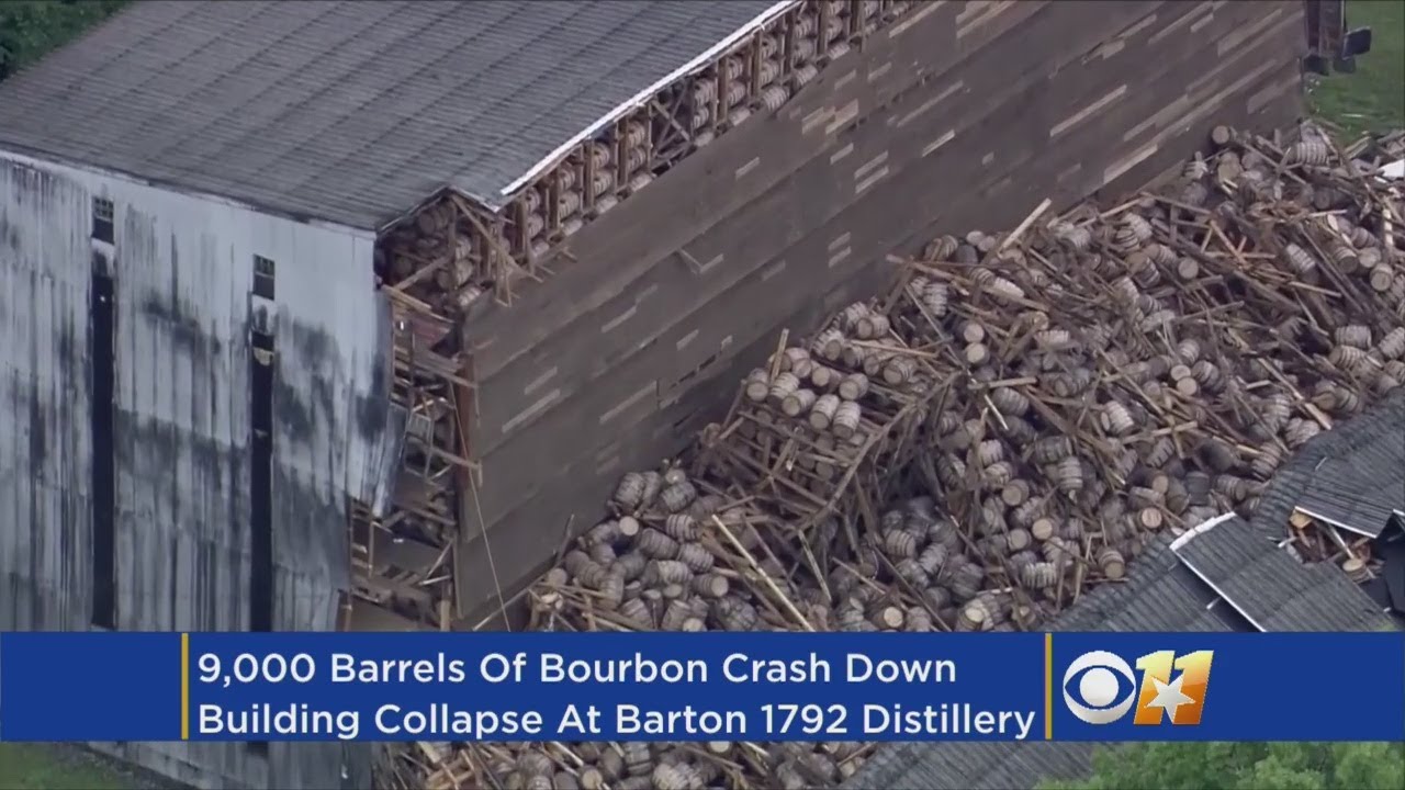 Thousands Of Bourbon Barrels Crash To Ground In Distillery Collapse ...