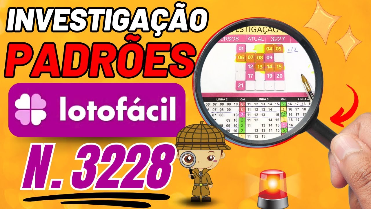 Vamos Investigar Padrões Para lotofacil 3228 - YouTube