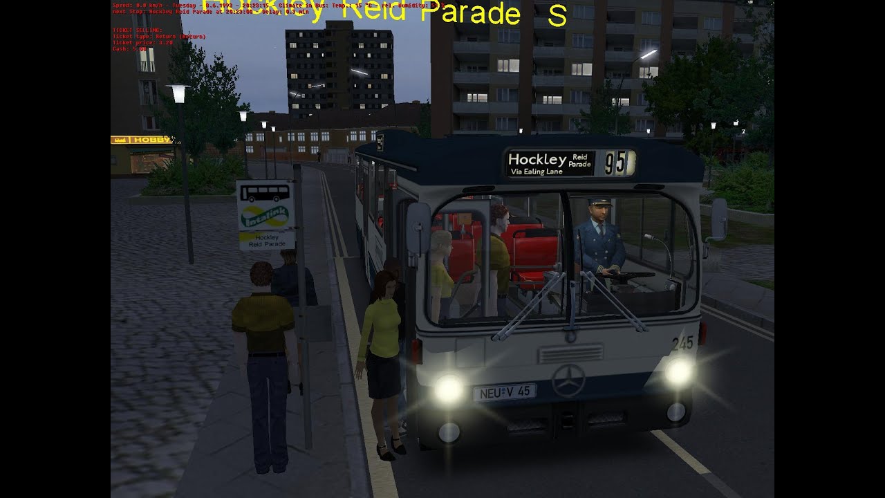 OMSI 2 Bowdenham V4.0 (Chrono Event E) Route 95 Hockley Reid Parade ...