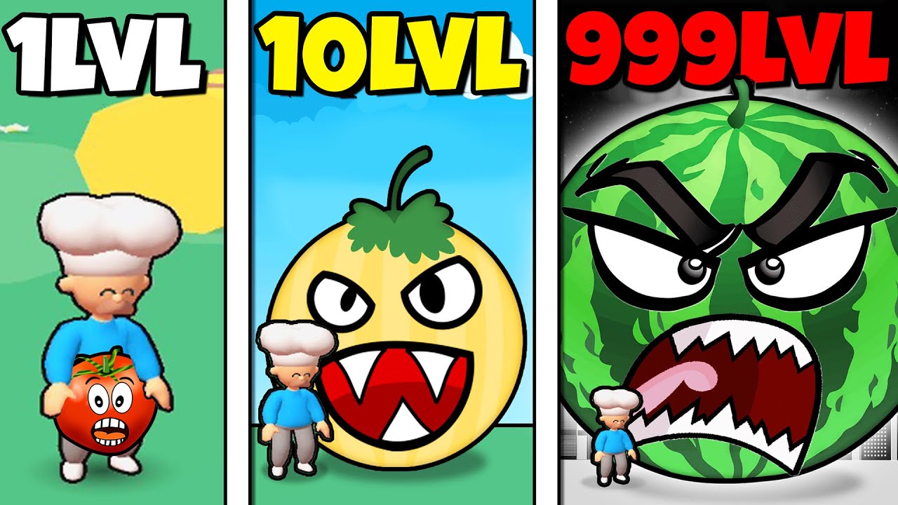 ЭВОЛЮЦИЯ РАЗМЕРА ОВОЩЕЙ, МАКСИМАЛЬНЫЙ УРОВЕНЬ! | Slice Chef: Food Survivor - YouTube