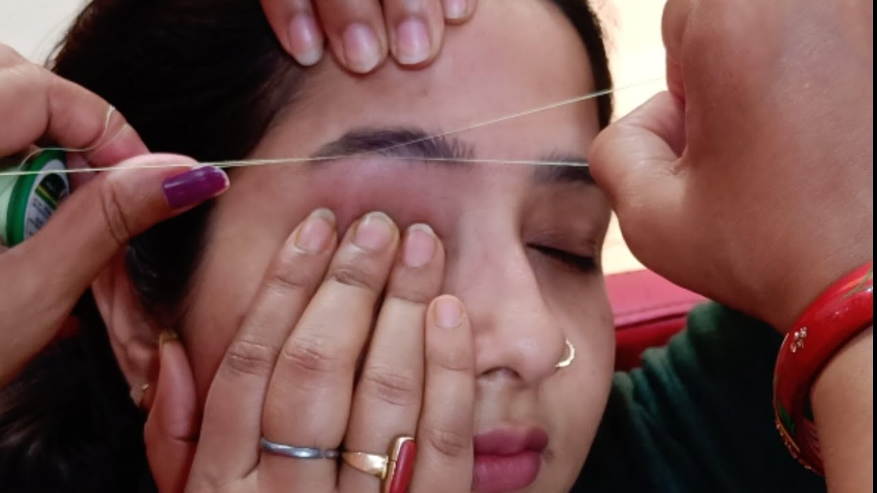 The perfect eyebrow Shape|threading eyebrows at home for beginners|threading eyebrows|threading ...