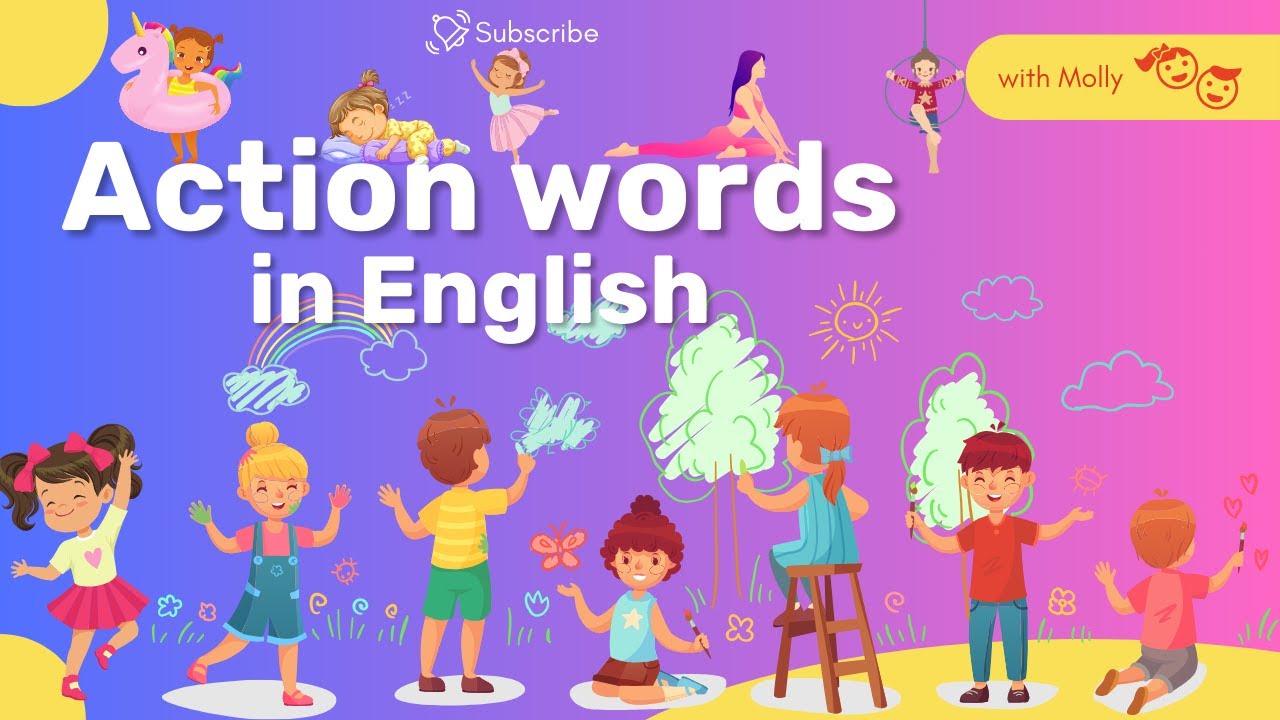 Action Words in English | Educational for Kids | Fun Learning - YouTube