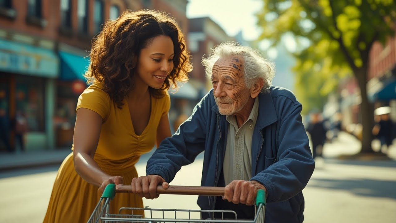 Single Mom Helps Old Man Push His Cart. Days Later, He Returns With a Letter ThatChanges ...