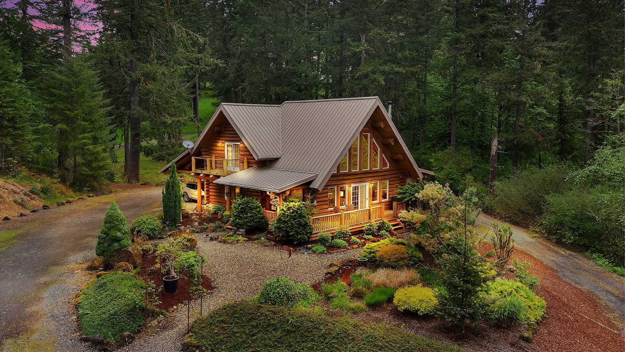 Gorgeous Log Home in Country Setting ~ Video of 15025 SE 196th ~ Oregon ...