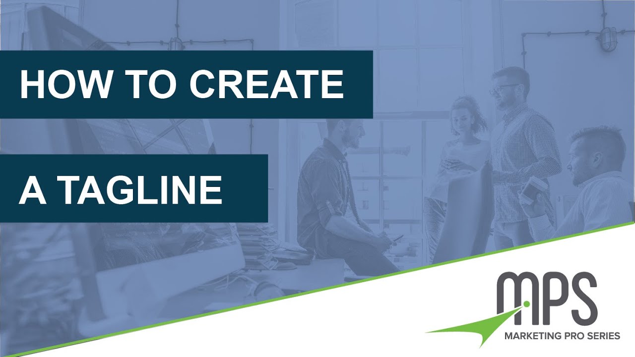 How To Create a Tagline - YouTube