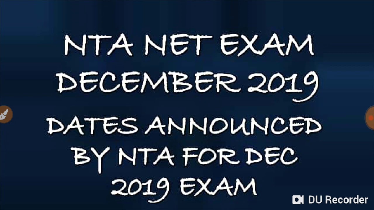 NTA NET EXAM - NTA NET Exam date Announced - YouTube