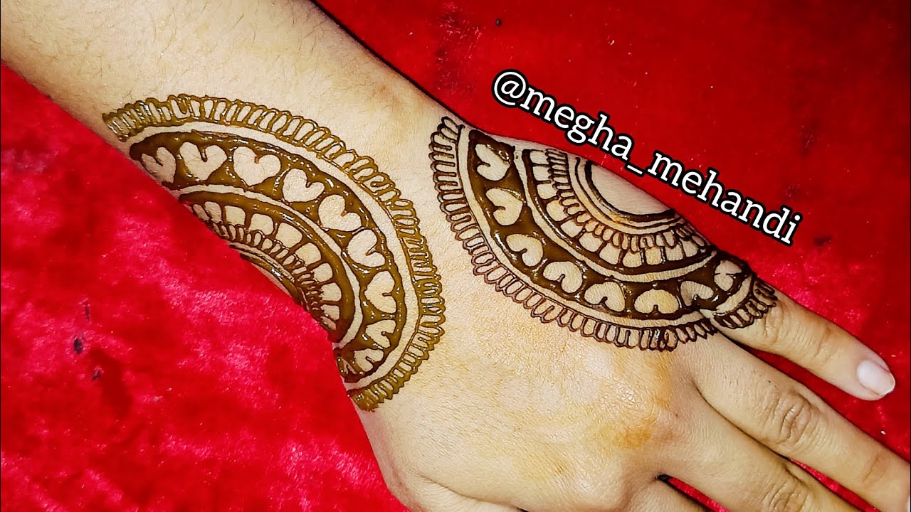Simple Heart Shape Back Hand Mehndi Design 2025 || Easy Back Hand ...