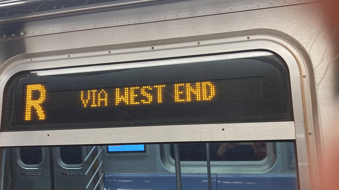 Ride on a 9th Avenue bound R160 (R) train from City Hall to Jay Street ...