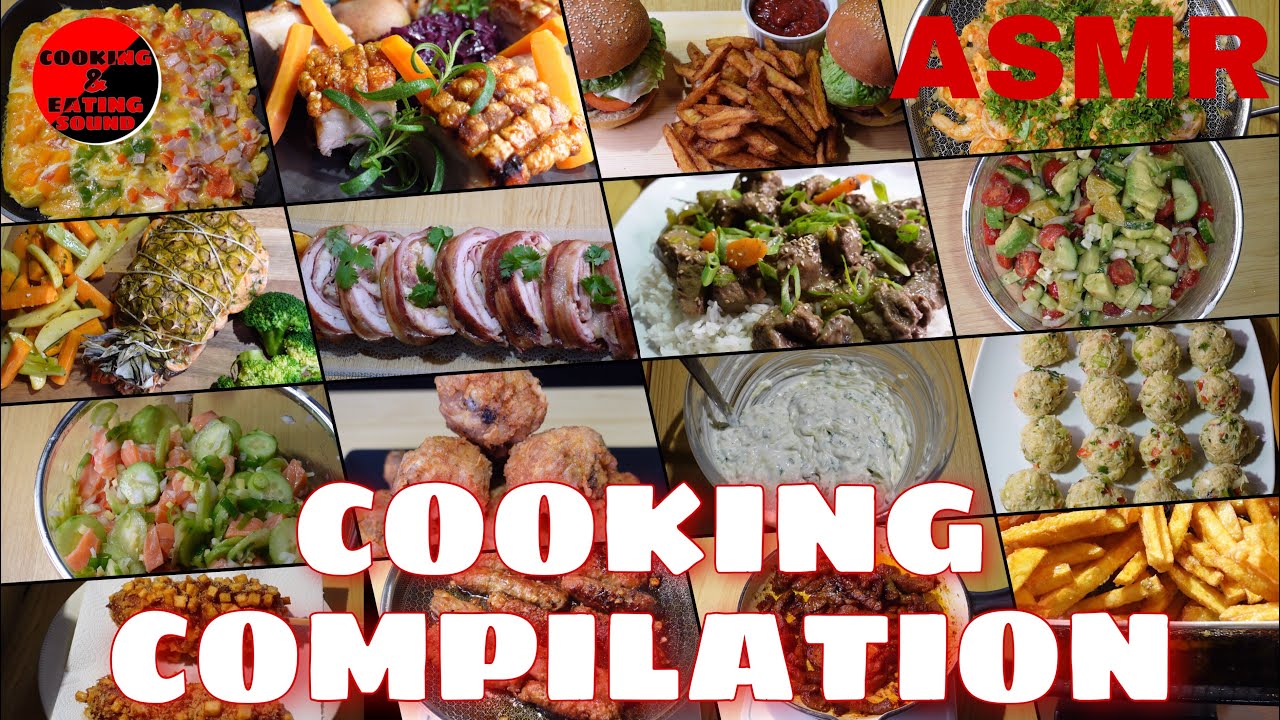 ASMR Cooking Compilation ( No Talking ) Cooking Sounds | RAUL ASMR ...
