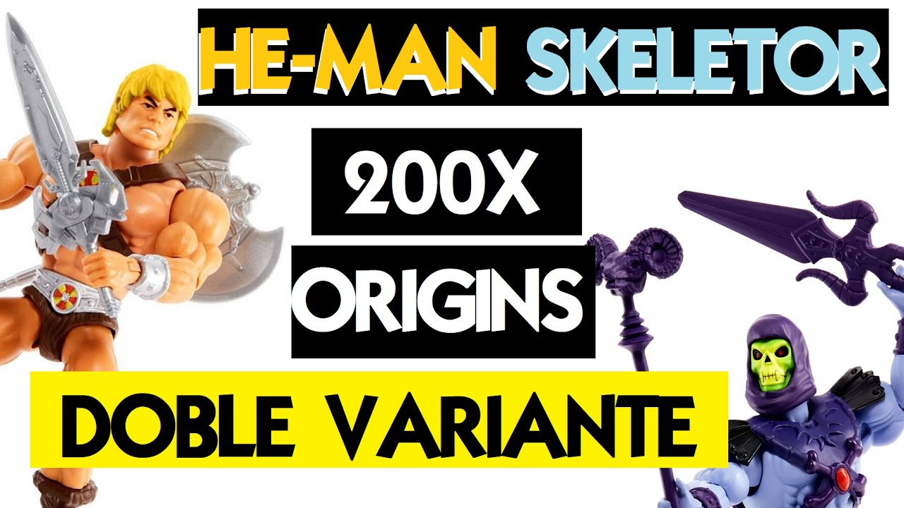 He-man Skeletor 200X Variantes 2022 Origins motu Review - YouTube