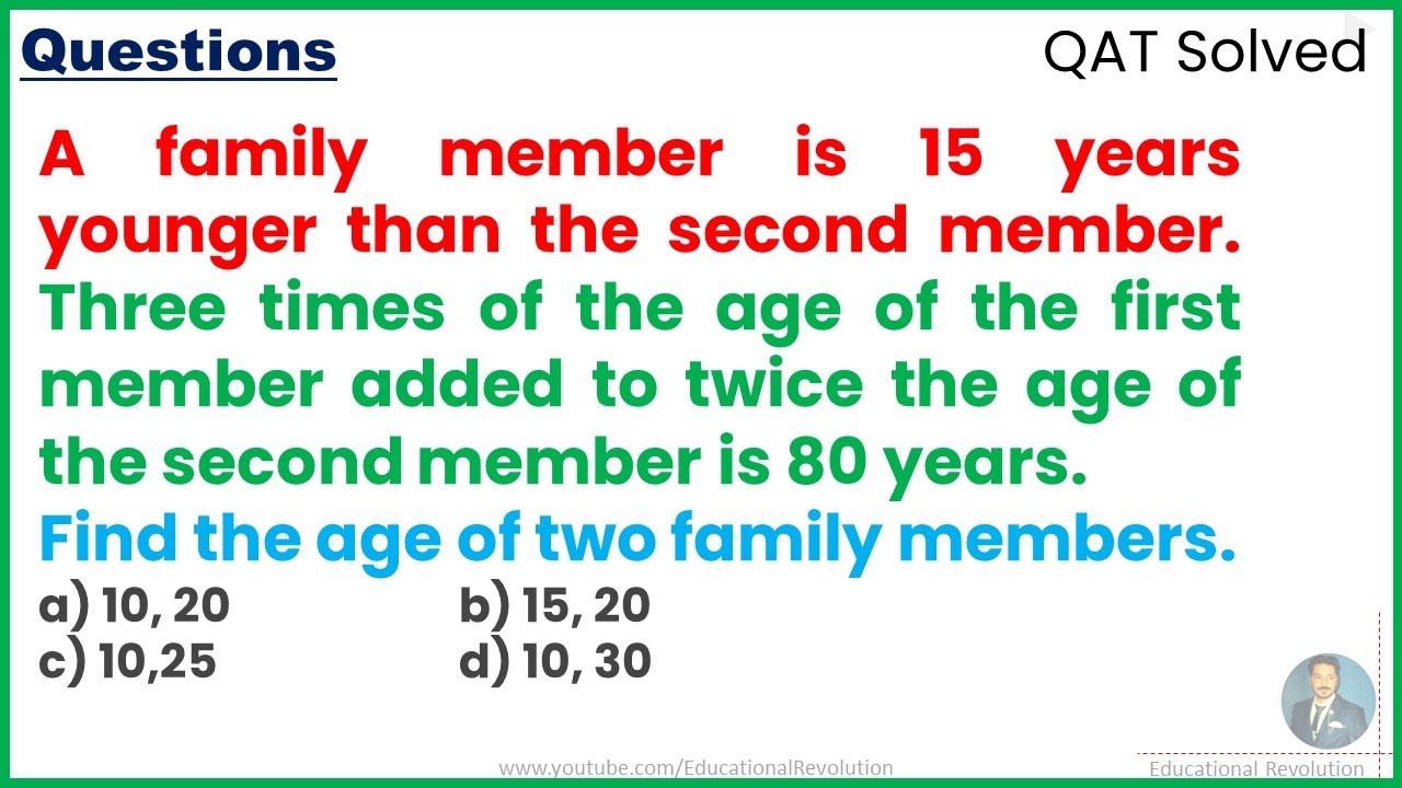 QAT Math How to Find Hidden Value through complex statement Tricky ...