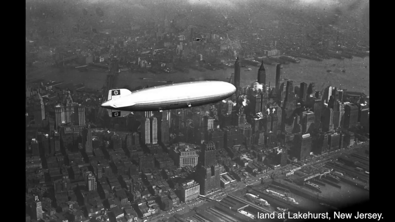1937 Hindenburg burning crash in pictures - YouTube