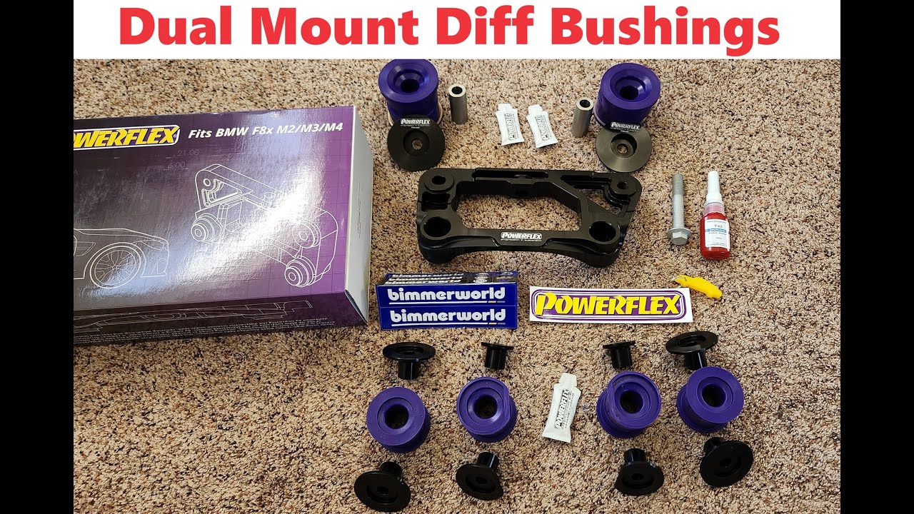 Powerflex Dual Mount Diff Bushings - BMW F8X M2, M3, M4 - YouTube