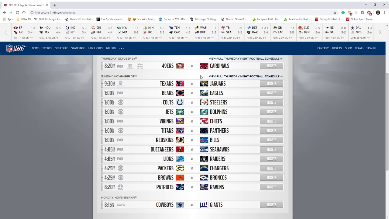 NFL 2019 Week 9 Predictions w/Flock Jarrett - YouTube