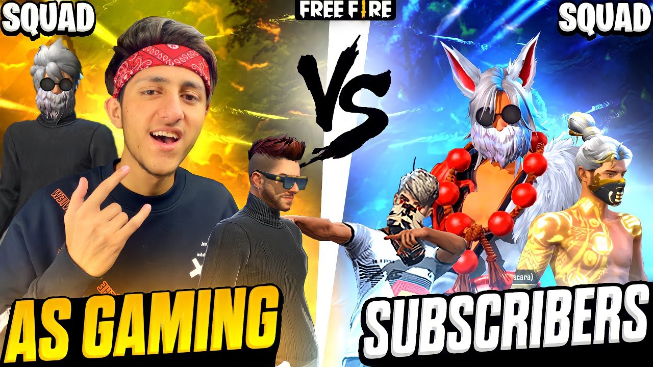 As Gaming Playing Squad Match Challenge With Friends And Subscribers ...
