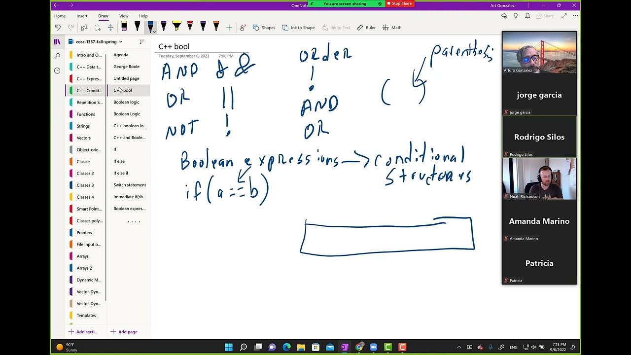 090622 COSC 1337 C++ booleans and conditional structures - YouTube
