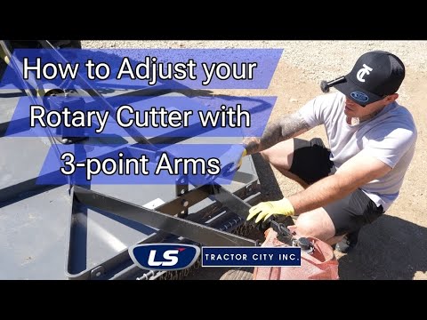 LS-Tractors- How to Adjust your Rotary Cutter with 3-point Arms - YouTube