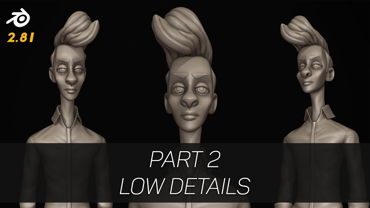 Sculpting Stylized Character Tutorial Series | Low Detail | Blender 2. ...