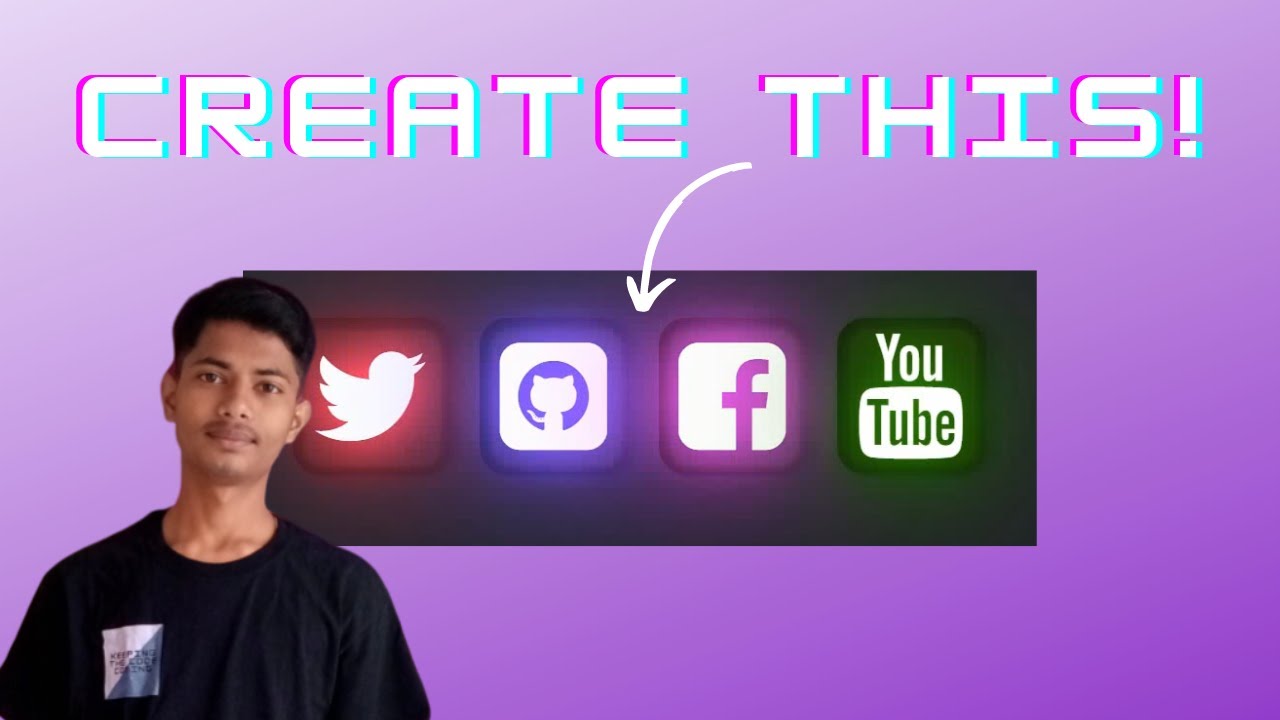 Create Glowing Icons With Css Hindi Techie Tessie Youtube