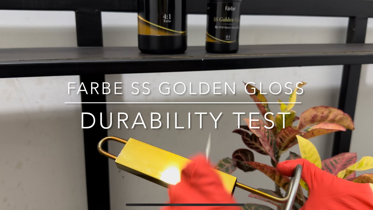 Durability test spray pvd - Farbe ss golden gloss - strongest spray ...
