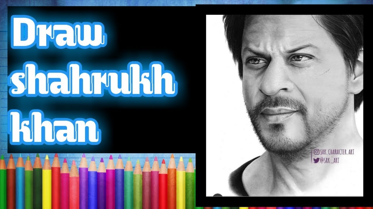 how to draw shah rukh khan - YouTube