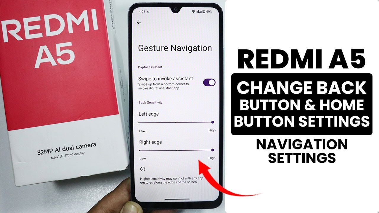 How to Change Back Button & Home Button Settings on Redmi A5 - YouTube