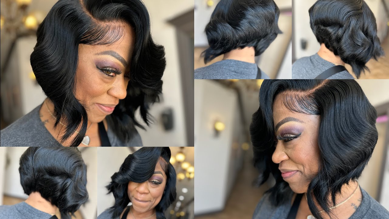 Closure Quickweave Bob Cut With Layers & Curls ♥️ - YouTube