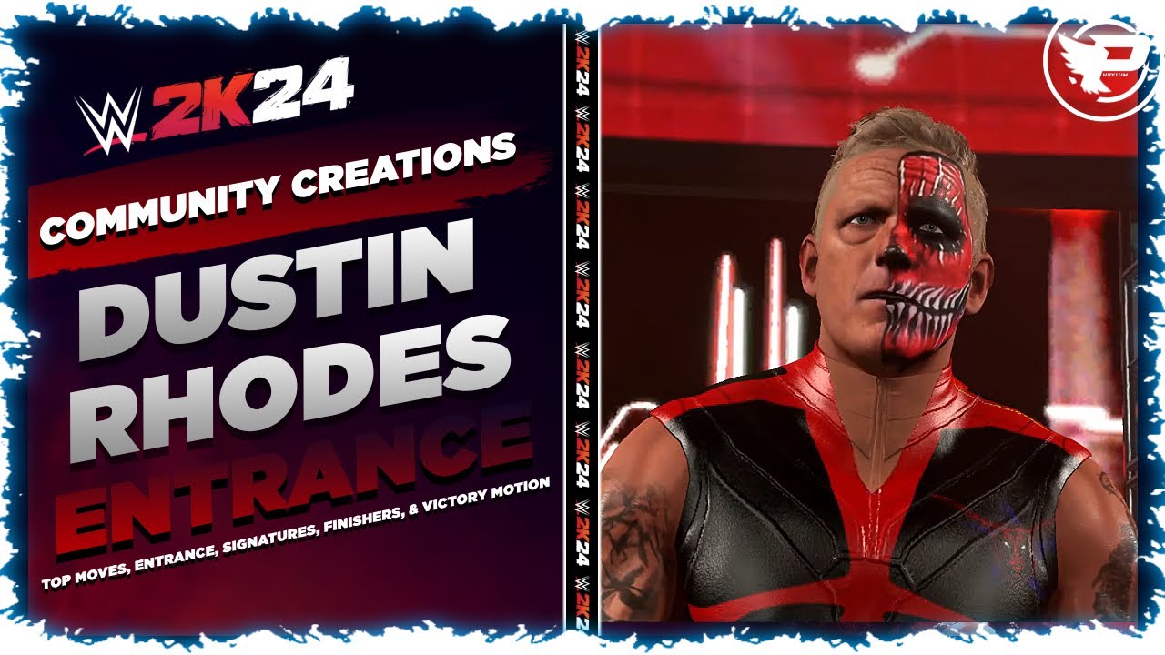 Dustin Rhodes WWE 2K24 Entrance, Top Moves, Signatures, Finishers ...