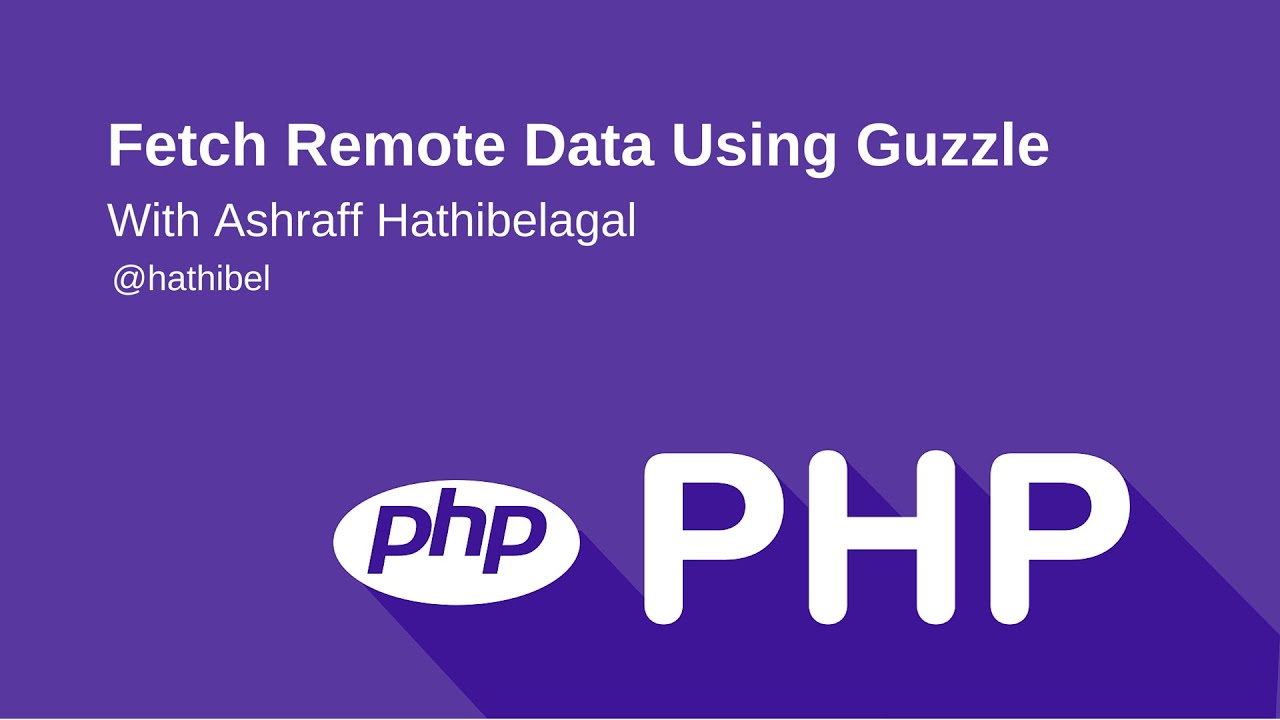 Fetch Remote Data Using Guzzle Youtube