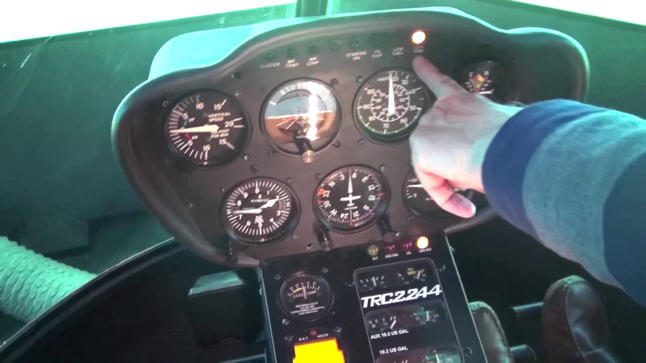Robinson R22 Simulator - gesprochende Instrumentenkontrolle - YouTube