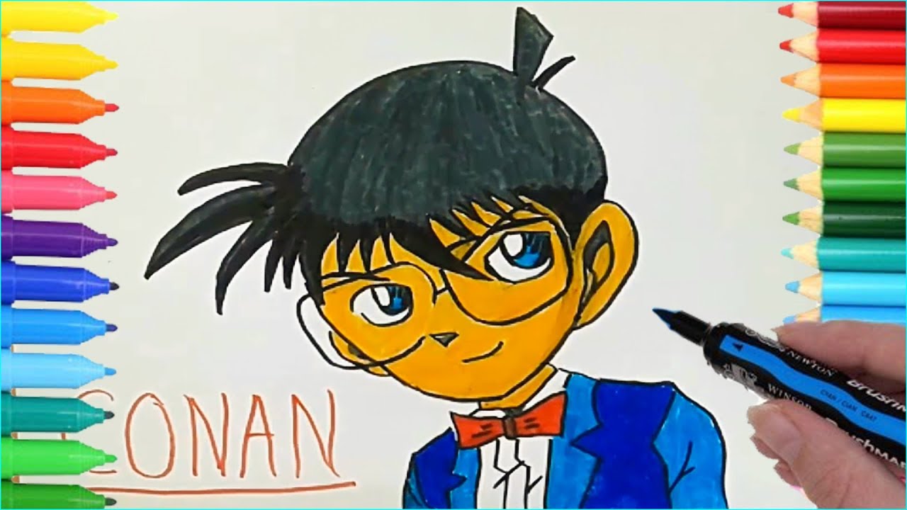 Drawing For Kids | How to draw Conan for Baby Coloring book | Learn ...
