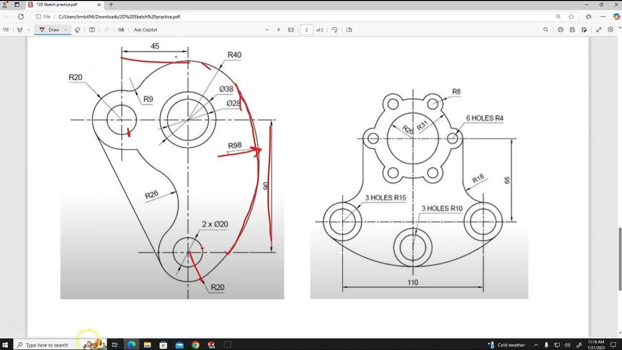 Solidworks Tutorial 3 Geometric Relations - YouTube