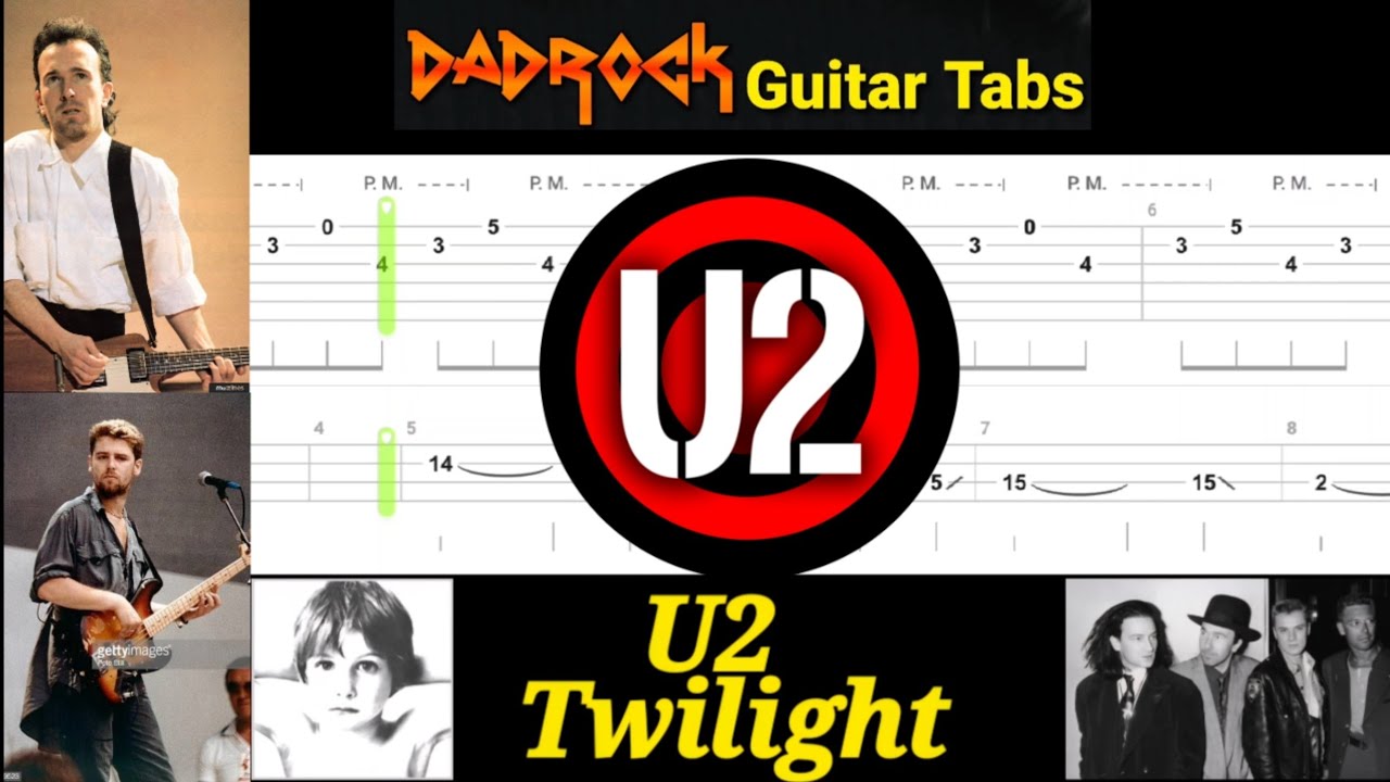 Twilight - U2 - Guitar + Bass TABS Lesson - YouTube